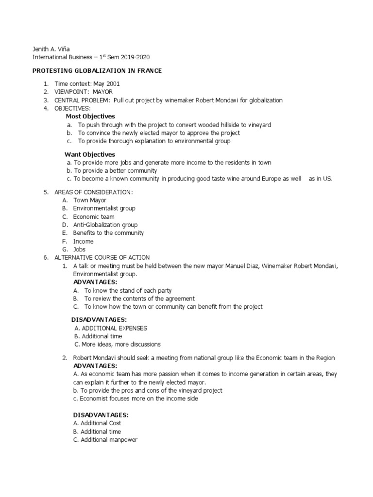 France Globalization - Case Study | PDF | Vineyard | Globalization