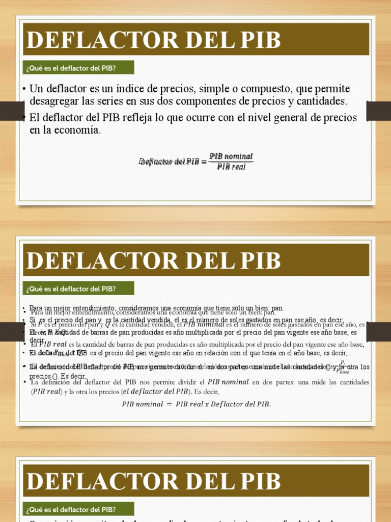 Deflactor Del Pib | PDF | Deflactor Gdp | Producto Interno Bruto