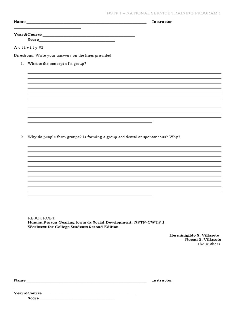 NSTP 1 - National Service Training Program 1 | PDF | Learning | Behavior Modification