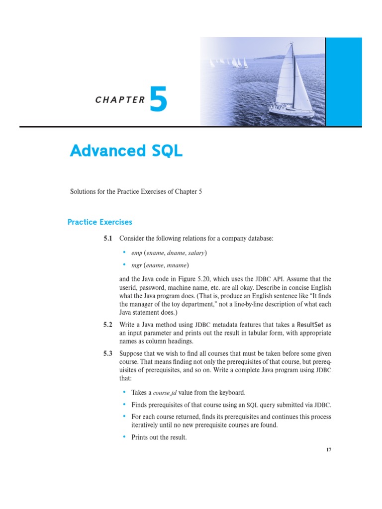Advanced SQL: Practice Exercises | PDF | Sql | Databases