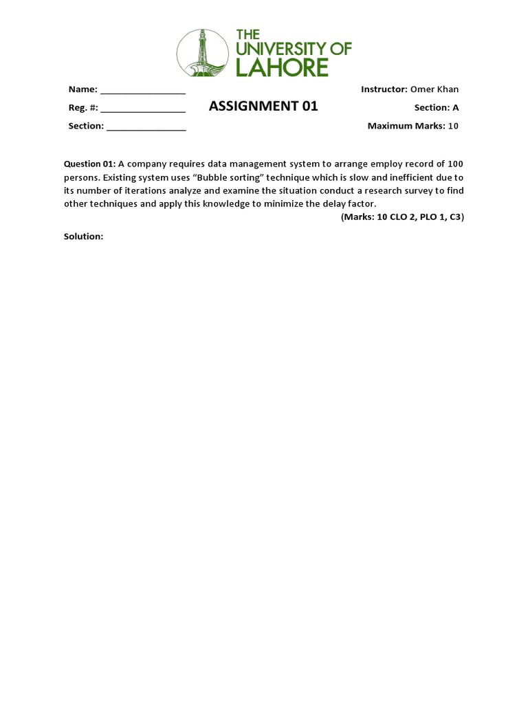 CLO Assignment PDF | Download Free PDF | Question | Cognitive Science