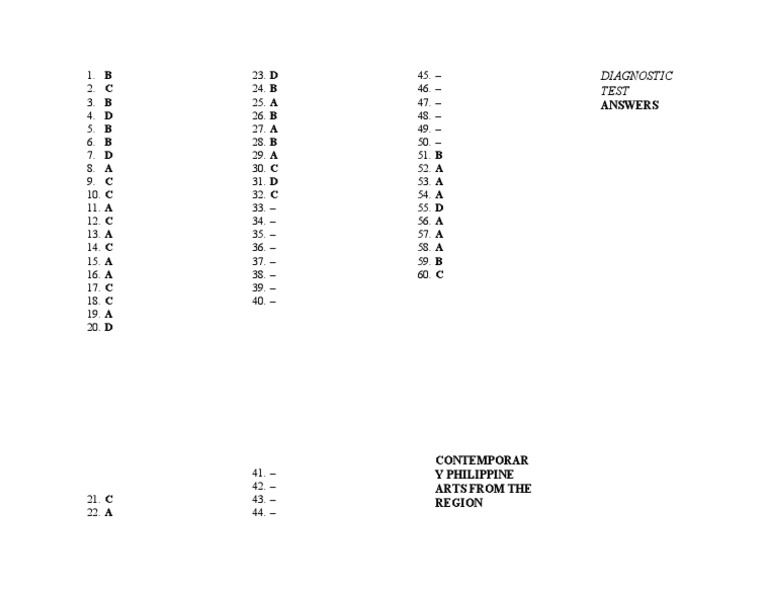 Cpar Diagnostic Test Answers | PDF