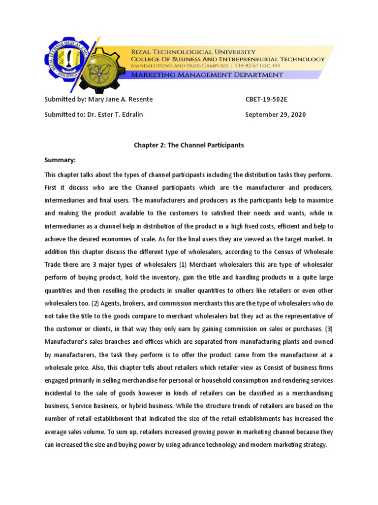 Chapter2-.-Distribution Management | PDF | Retail | Logistics