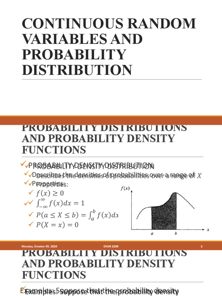Continuous Random Variables Overview | PDF | Probability Distribution ...