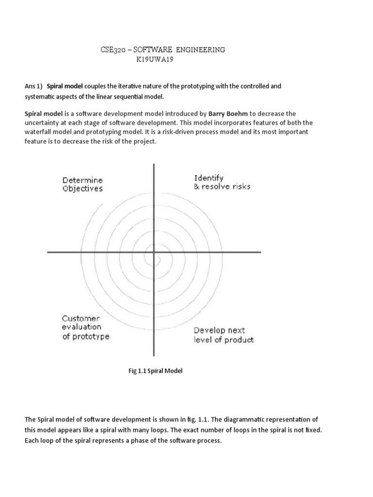 Spiral Model Is A Software Development Model Introduced by Barry Boehm To Decrease The | PDF ...
