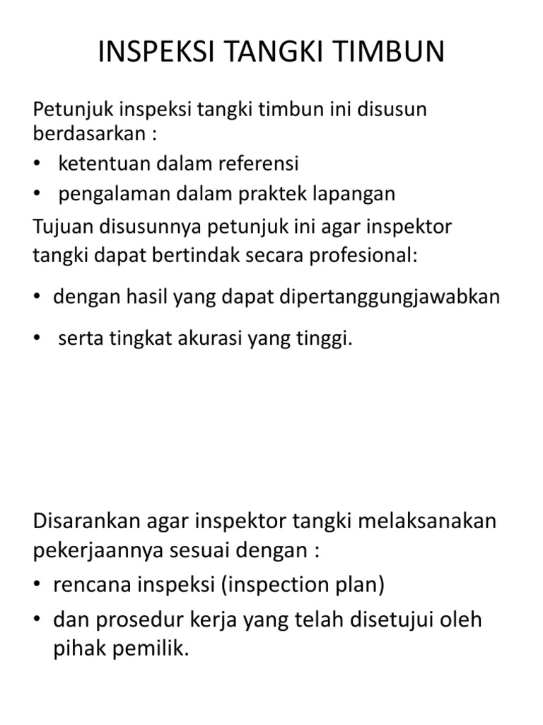 12 - Inspeksi Tangki Timbun PDF | PDF