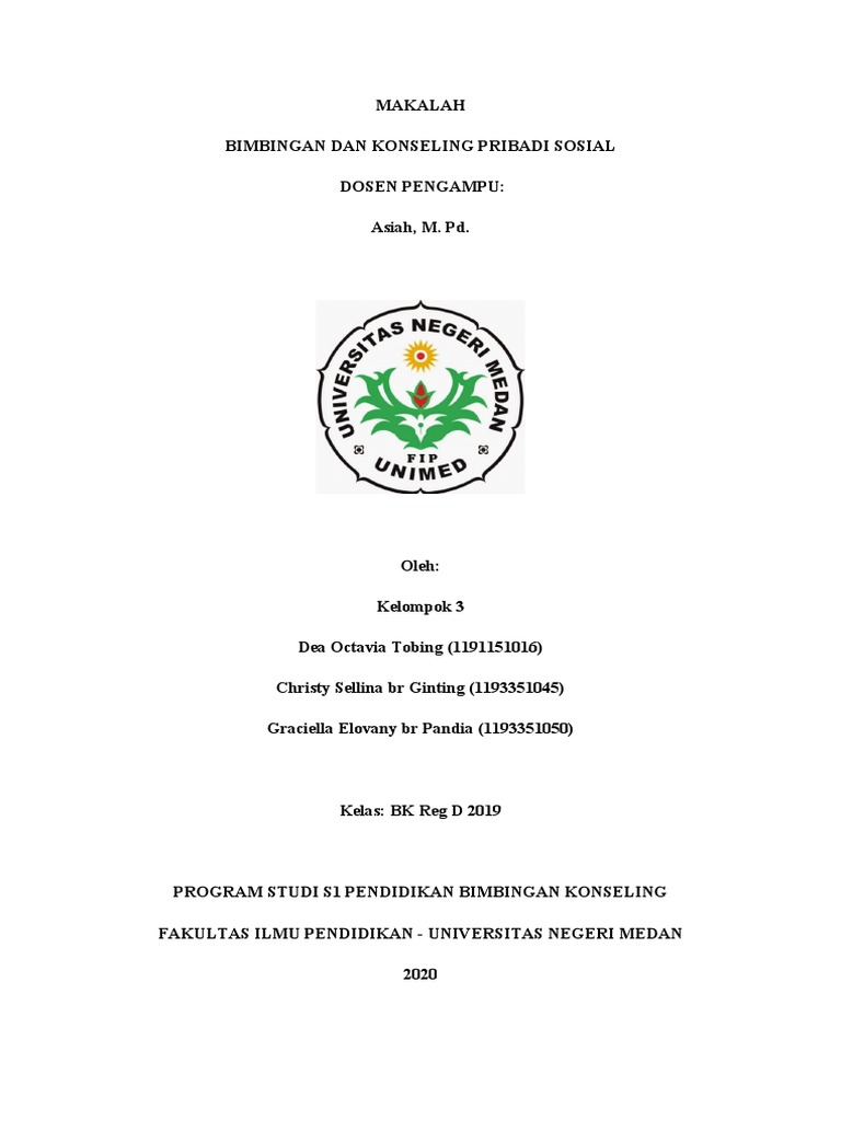 Makalah BK Pribadi Sosial 3 | PDF