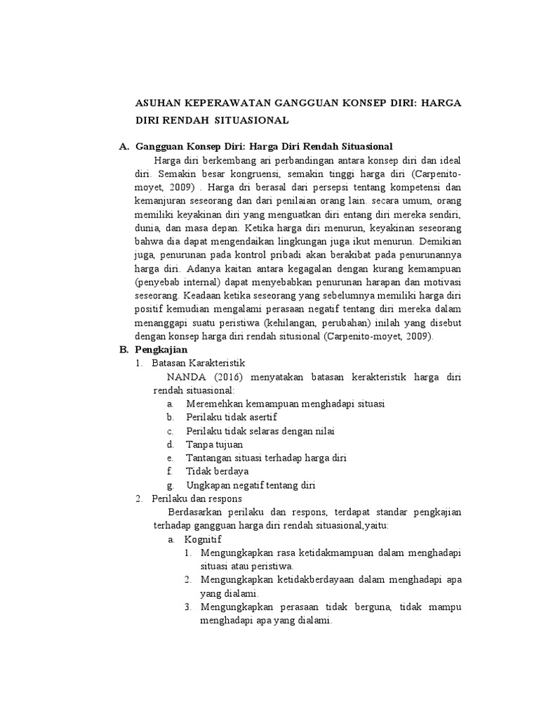 LP Harga Diri Rendah | PDF