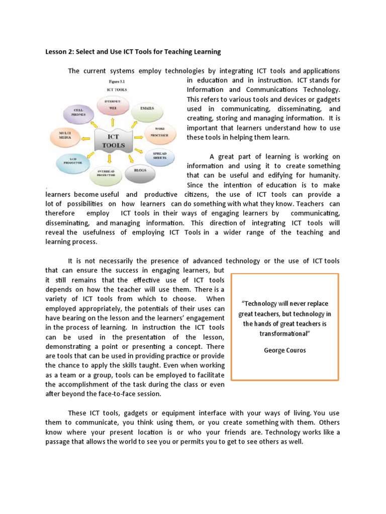 Module 2 - Ict Tools | PDF | Educational Technology | Learning