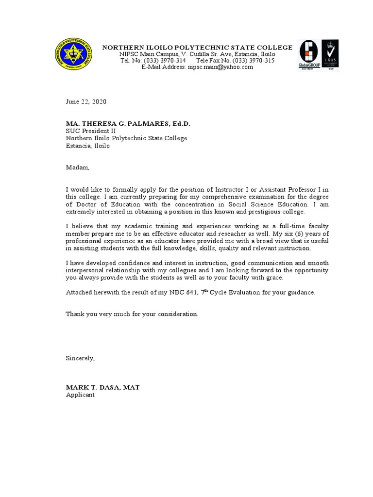 Application Letter For Promotion | PDF