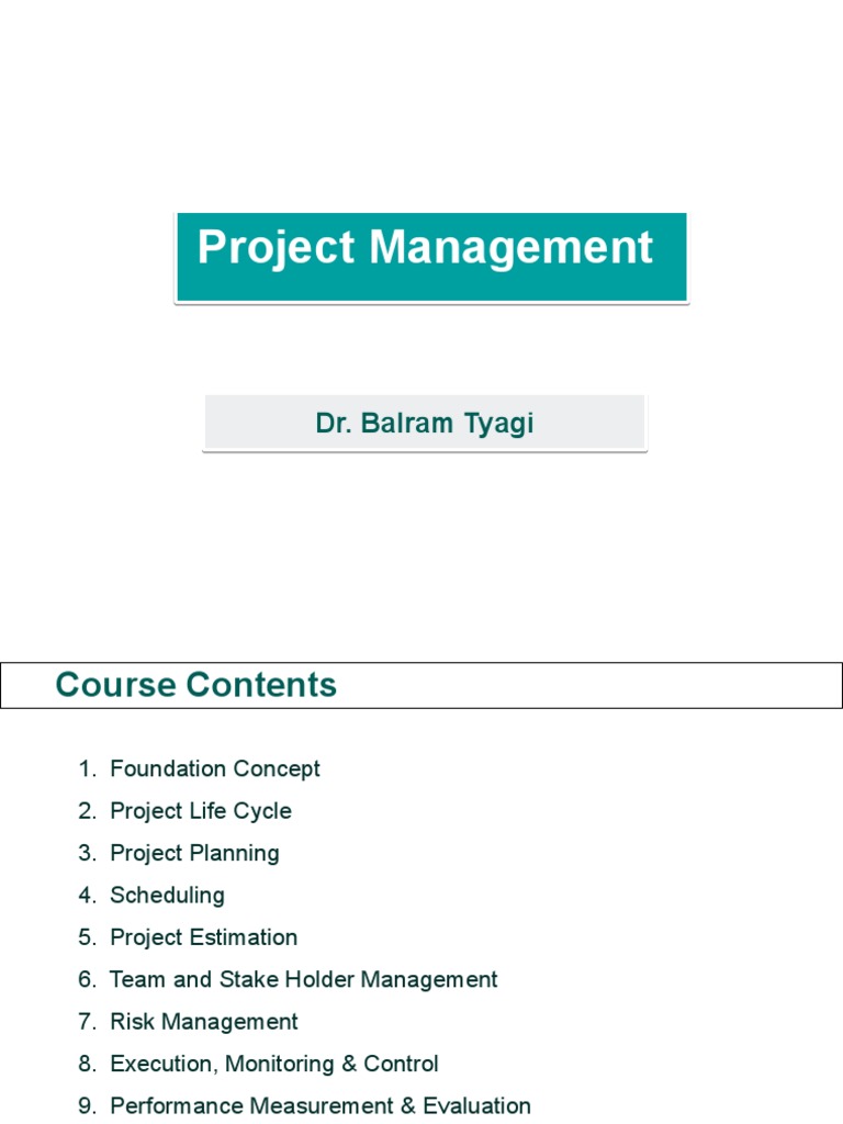1-Project Management | PDF | Project Management | Economies