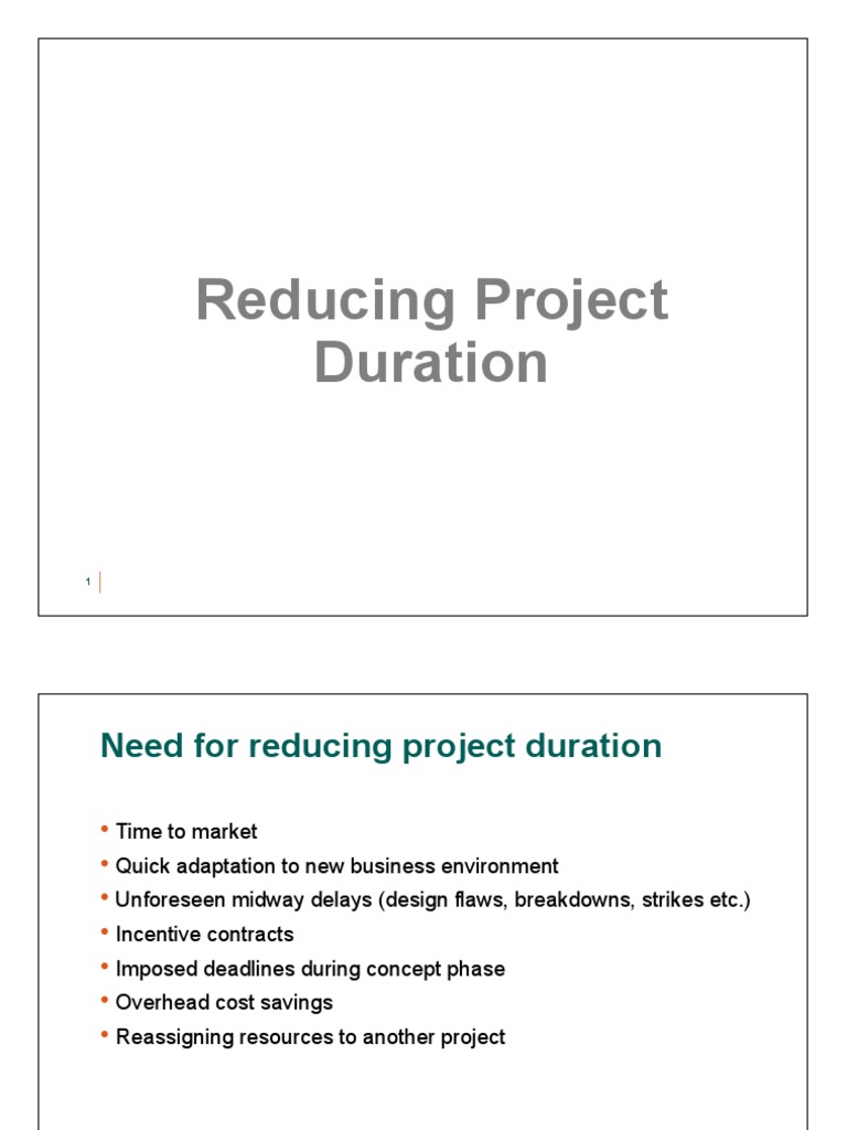 5-Reducing Project Duration | PDF | Economies | Business