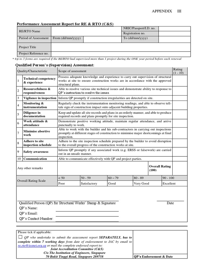 Performance Assessment Report QPS | PDF | Business