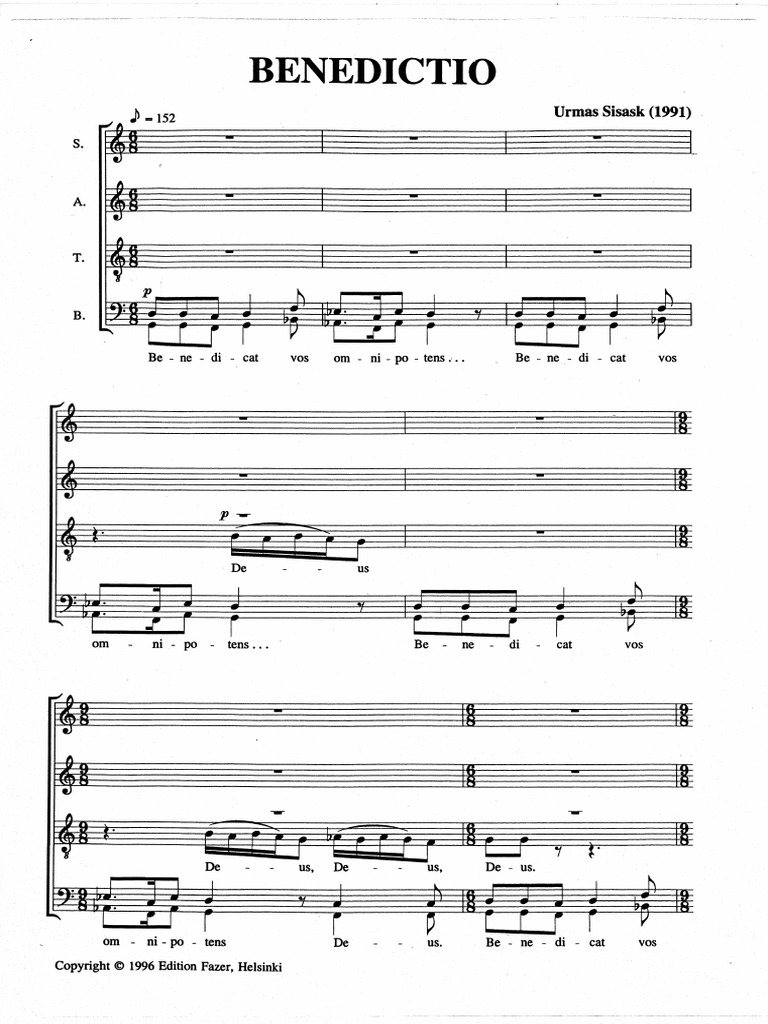 Benedictio Urmas Sisask PDF | PDF