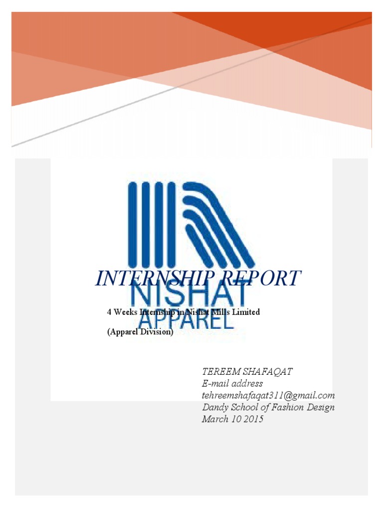 Internship Report Designer | Download Free PDF | Embroidery | Textiles