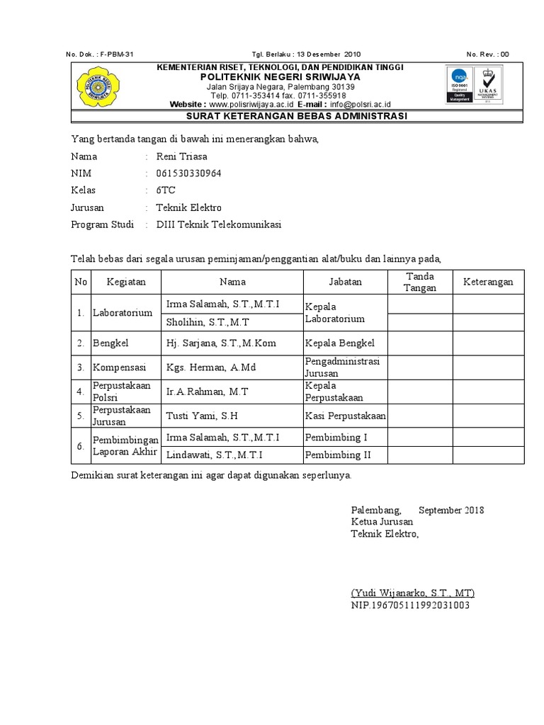 Dokumen Bebas Administrasi | PDF