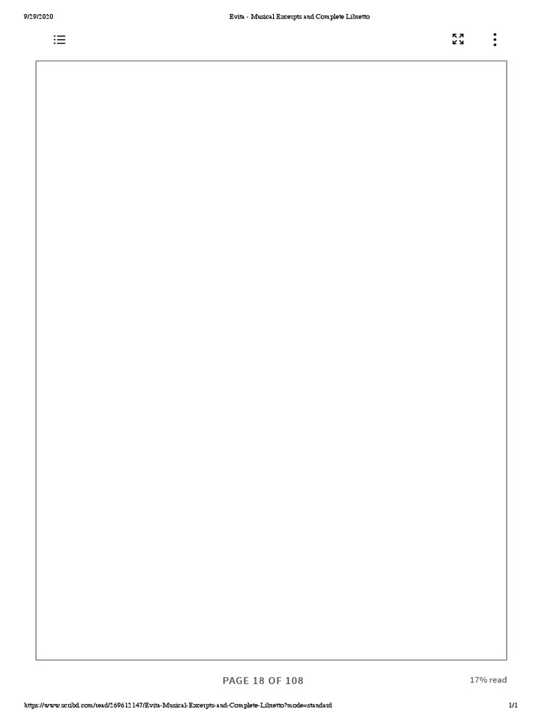 Evita - Musical Excerpts and Complete Libretto | PDF