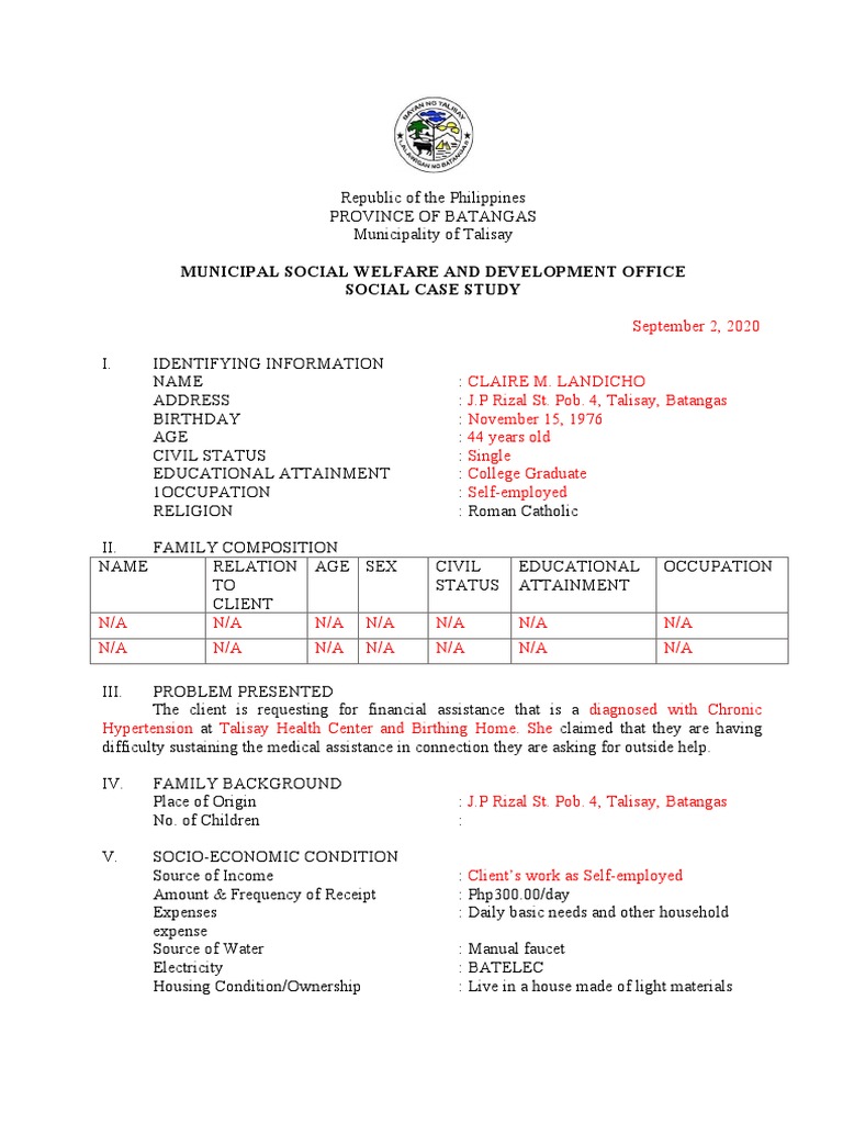Case Study For Financial Assistance | PDF | Policy | Economies