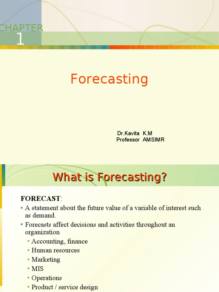 Forecasting 1 Pdf Forecasting Correlation And Dependence