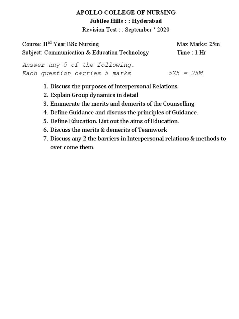 Answer Any 5 of The Following. Each Question Carries 5 Marks 5X5 25M | PDF