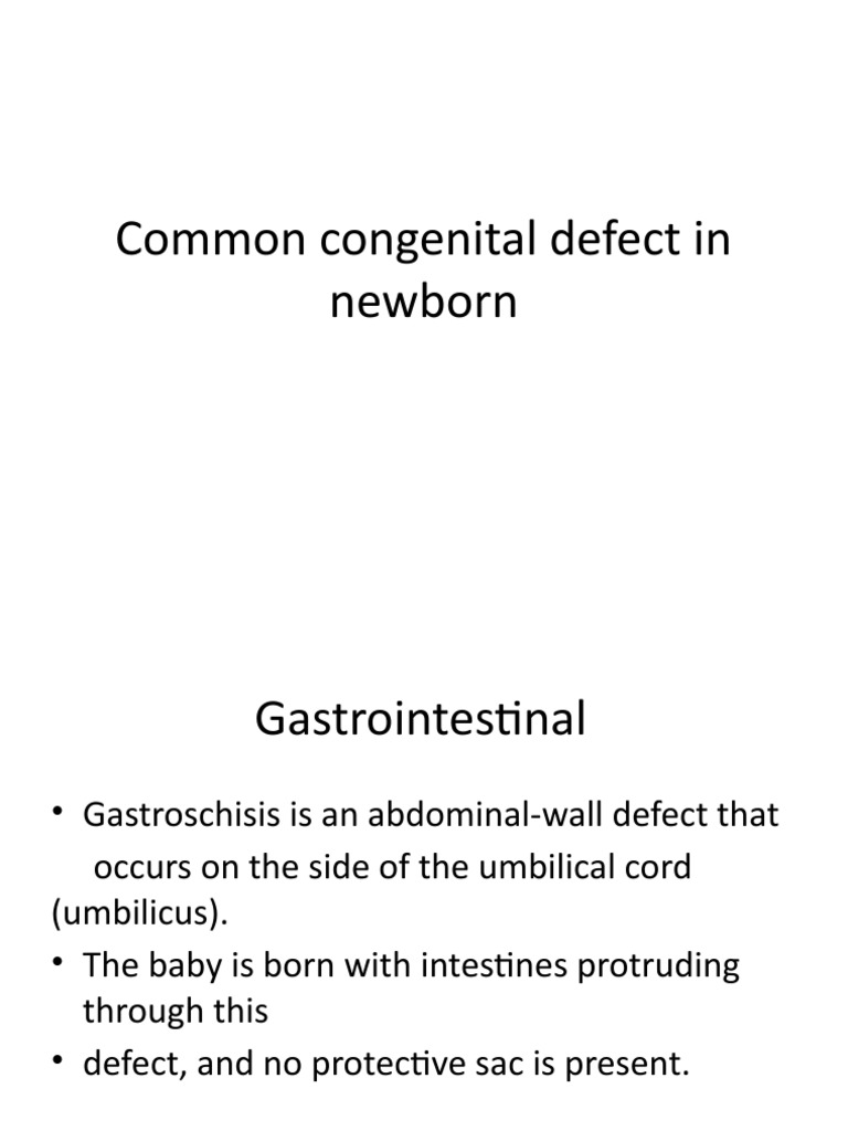 Common Congenital Defect in Newborn | PDF | Animal Anatomy | Congenital ...