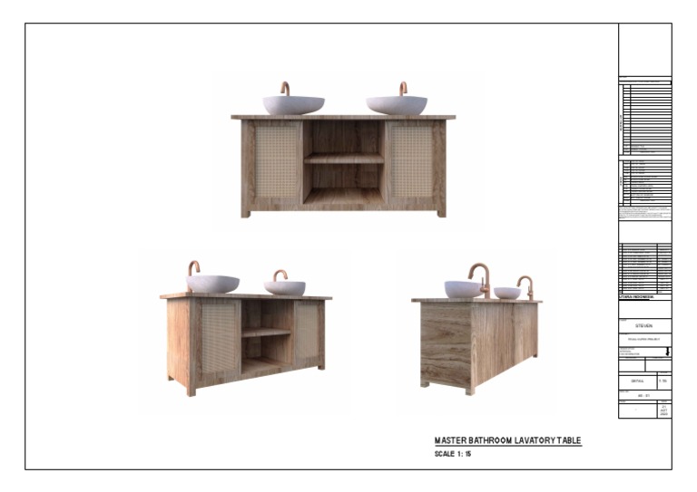 Master Bathroom Lavatory Table: Scale 1: 15 | PDF | Building | Building ...