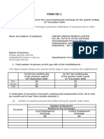 ER-I Quarterly Employment Return Form | PDF | Employment | Labor