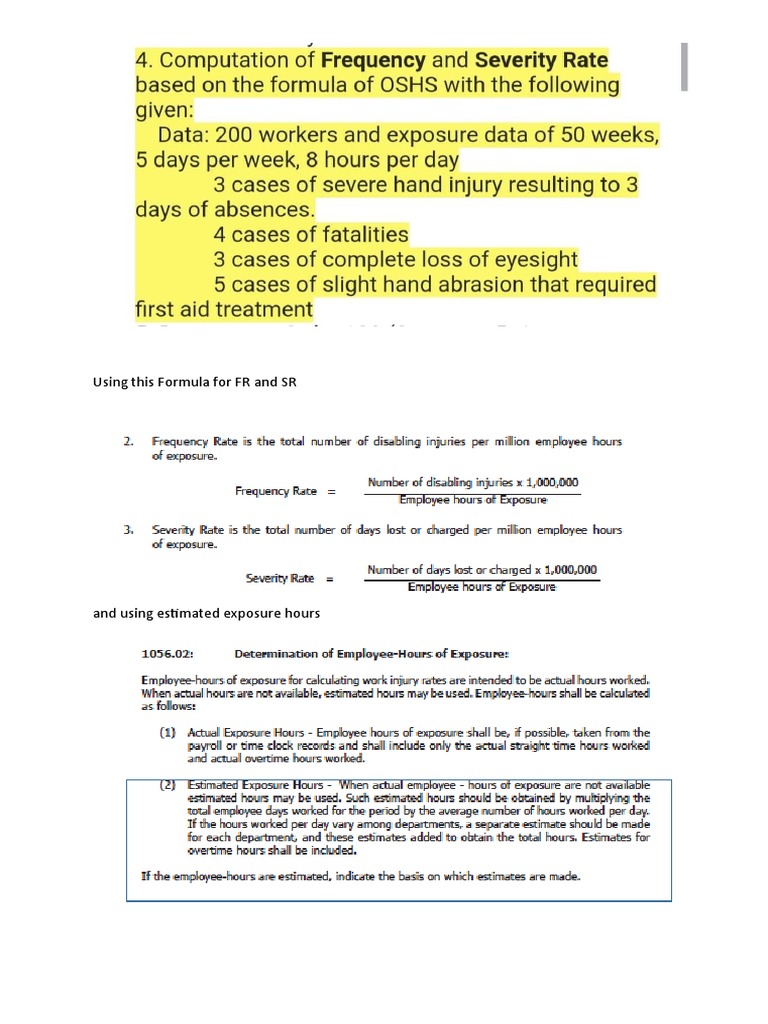 Using This Formula For FR and SR