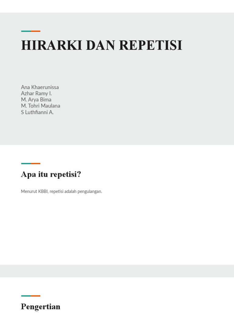 Hirarki Dan Repetisi | PDF