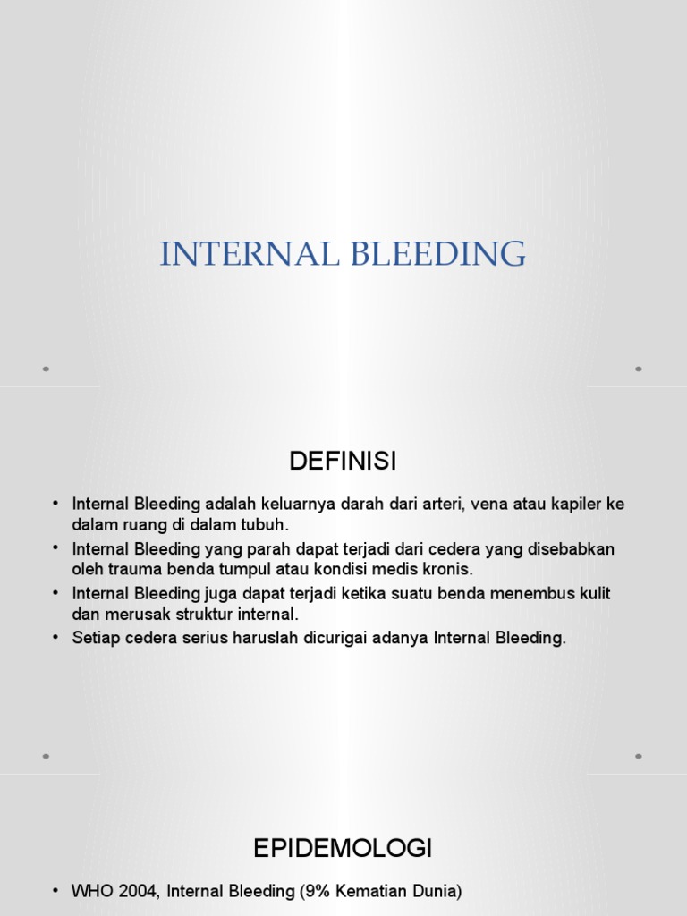 Panduan Lengkap Internal Bleeding | PDF