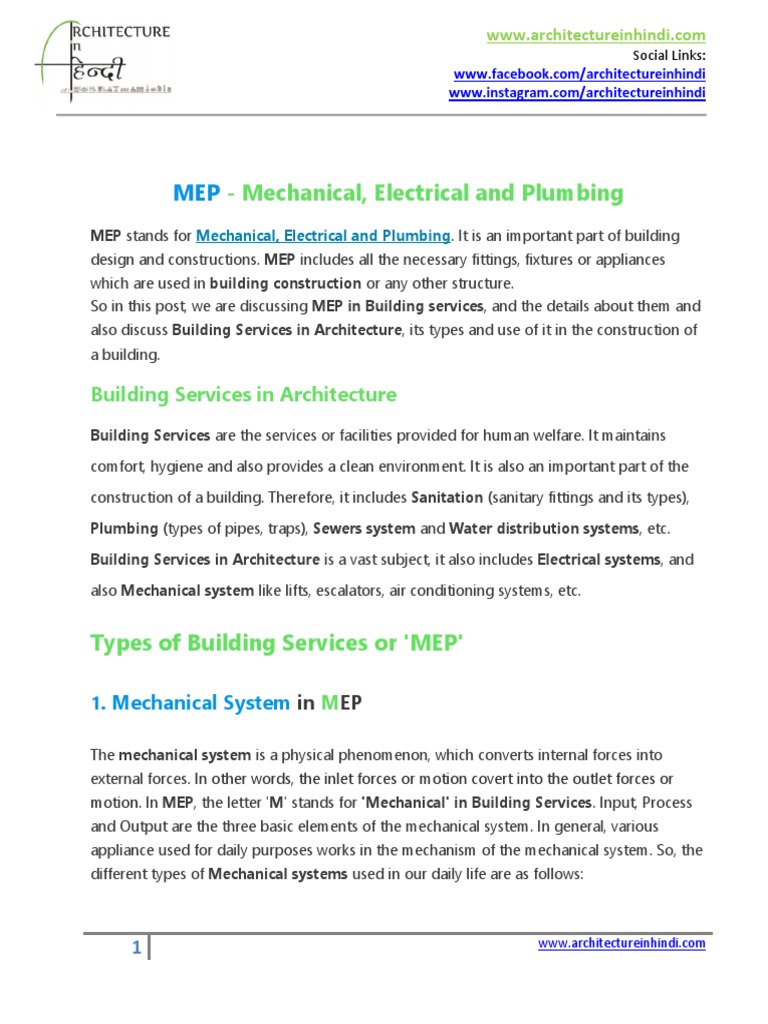Building Service Architecture PDF in ENGLISH 68891 | PDF | Sanitation ...