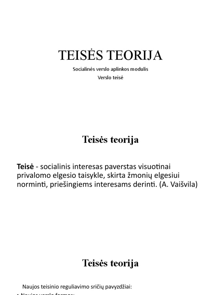 1 Tema. Teises Teorija 3 | PDF