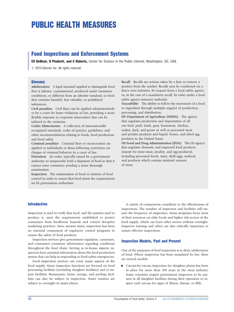Modernizing Food Inspections: A Risk-Based Approach | PDF | Food Safety ...