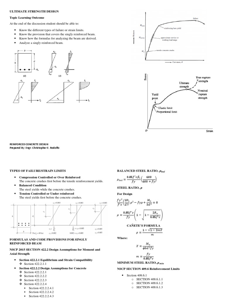 ULTIMATE STRENGTH DESIGN - Student | PDF | Strength Of Materials | Beam ...