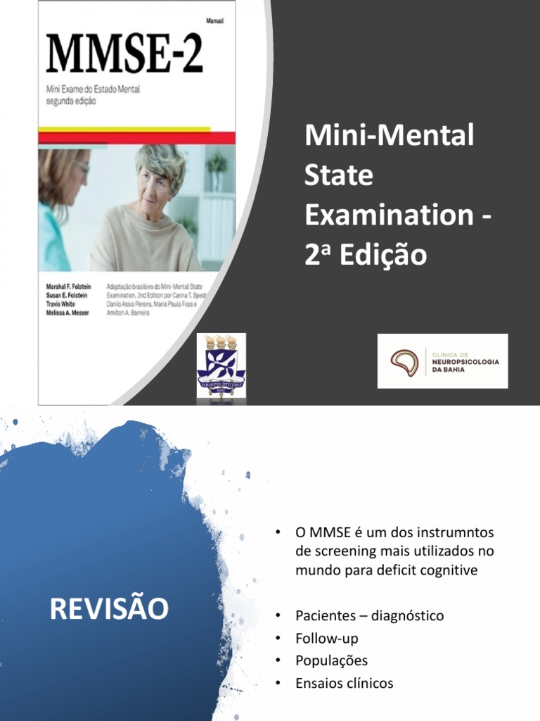 Aula MMSE-2 PDF | PDF | Demência | Conceitos psicológicos