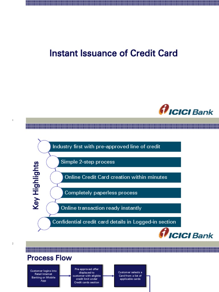 Instant Issuance of Credit Card - Process Flow-1 | PDF | Online Banking ...
