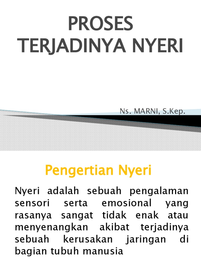 01 Proses Terjadinya Nyeri | PDF