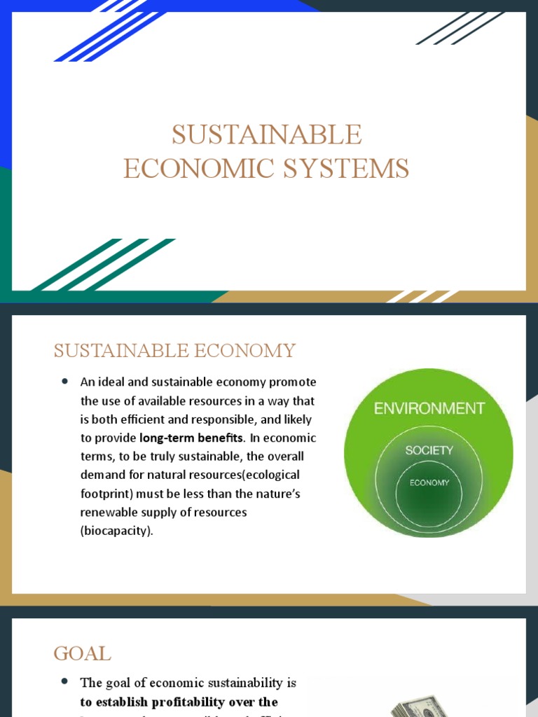 Sustainable Economic Systems | PDF | Economic Globalization ...