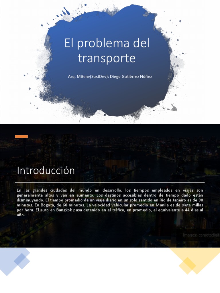 El Problema Del Transporte Pdf Pdf La Congestión Del Tráfico