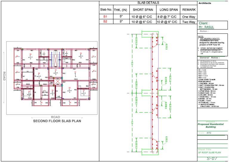 MR - Rasul - Set - 2 - Structural - Drawing-7.SF ROOF SLAB PLAN PDF ...