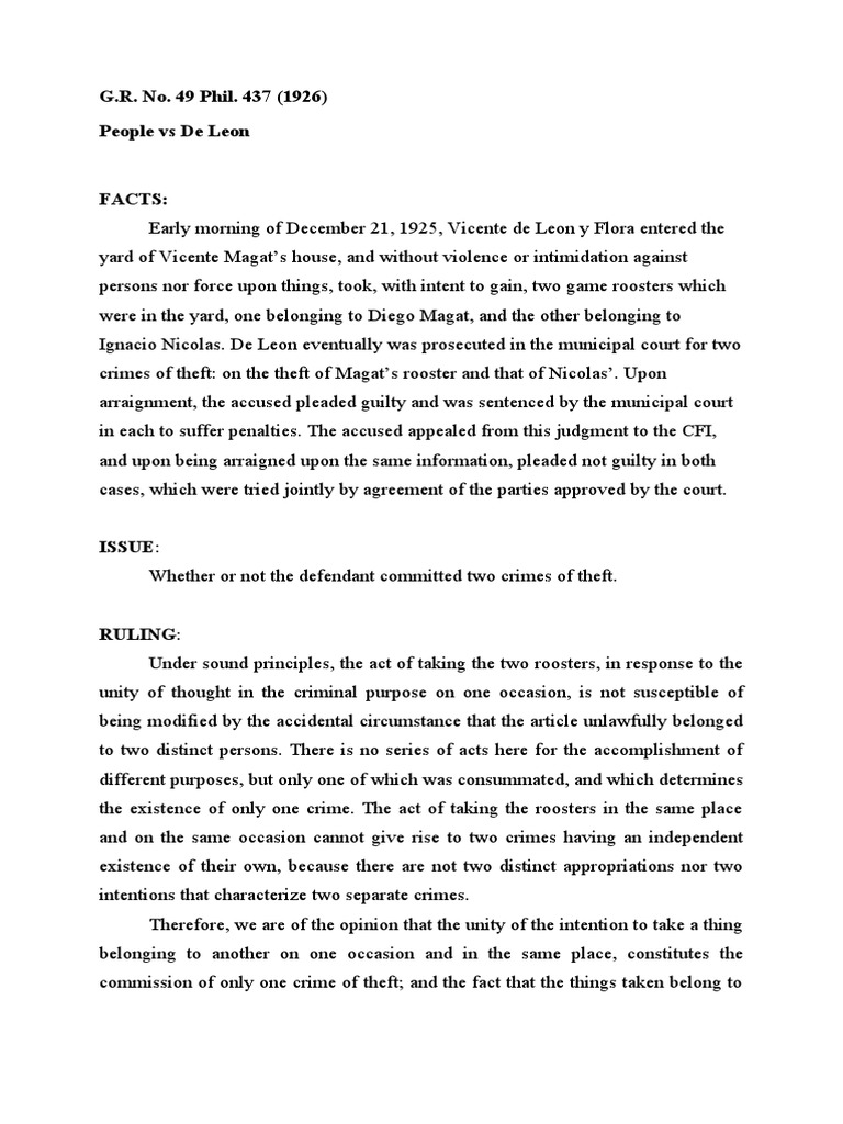 People VS de Leon | PDF