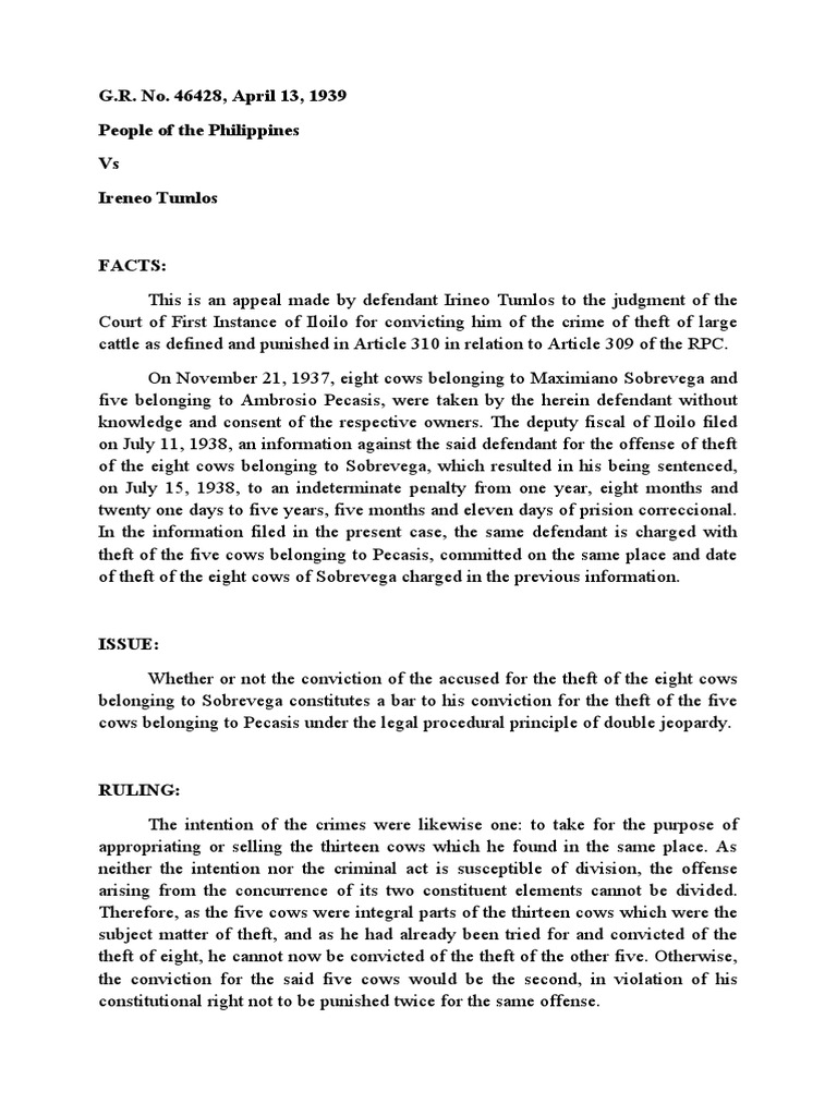 People VS Tumlos | PDF