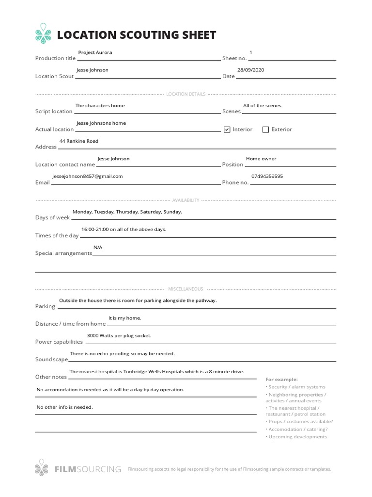 Location Scouting | PDF | Business