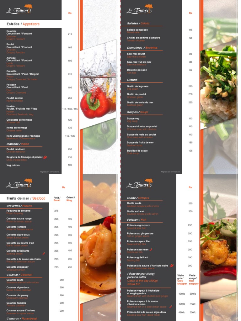 Menu Card PDF | PDF | Boisson | Cuisine