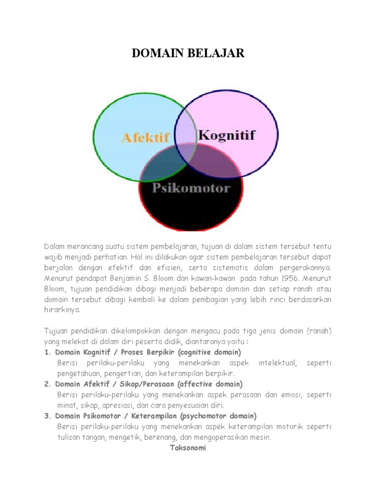 Domain Belajar | PDF