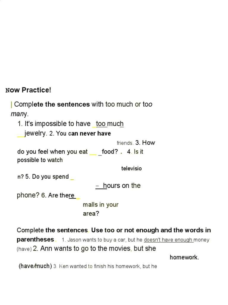 In 2 Unit 7 Exercise Pdf