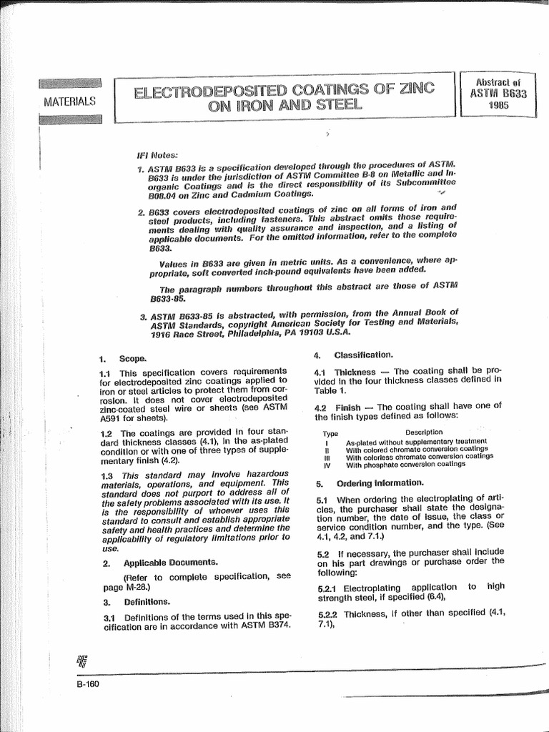 Astm B633 - 1985 | PDF