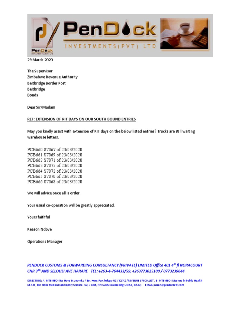 Extension Letter | PDF