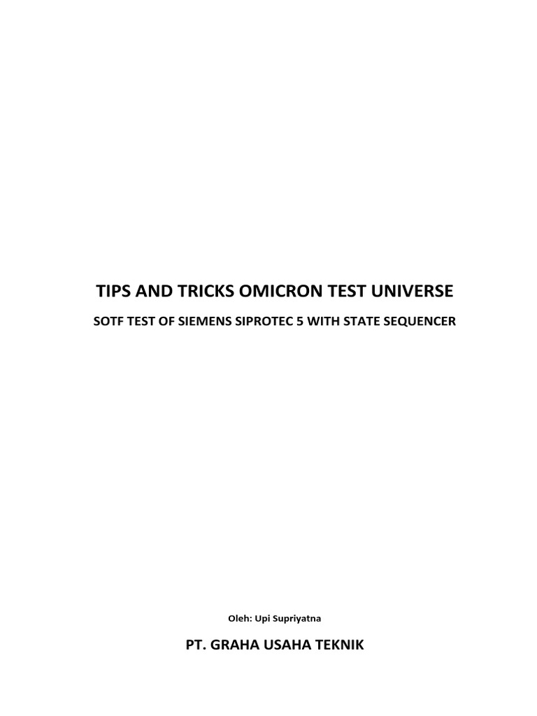 SOTF Test Siemens Siprotec 5 Guide | PDF