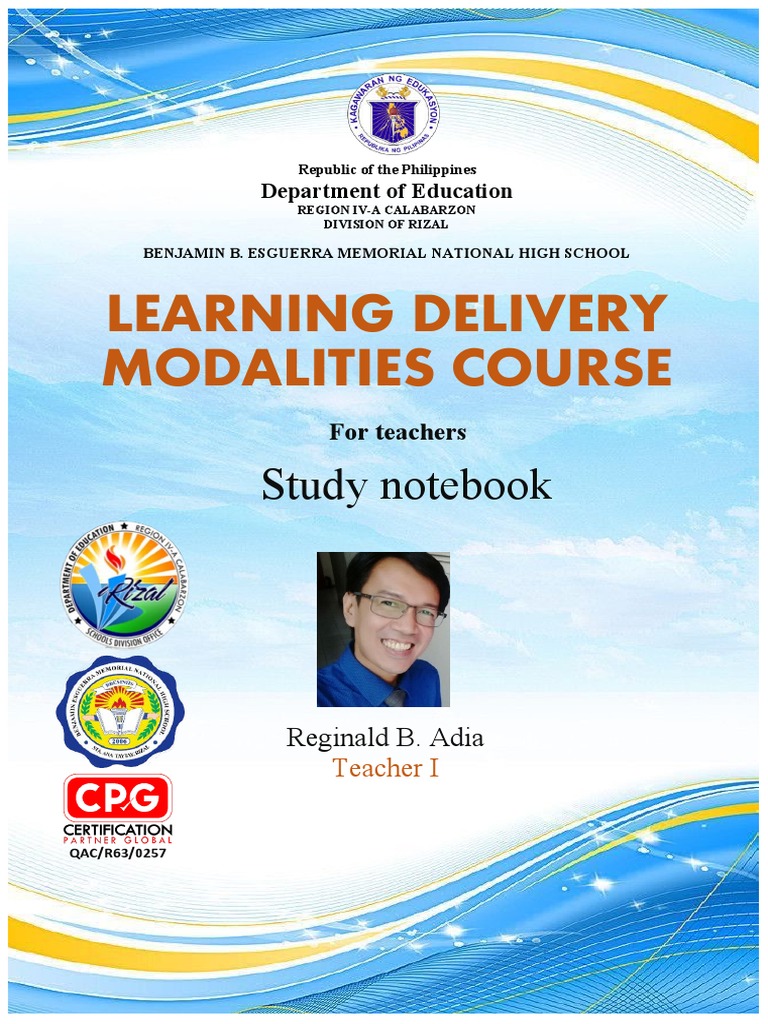 DepEd Rizal Learning Delivery Modalities Course Study Notebook | PDF ...
